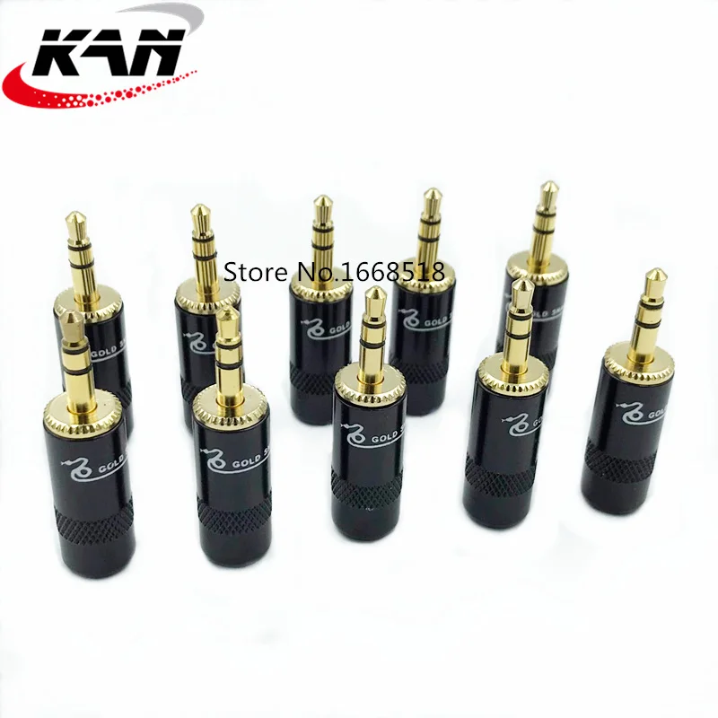 3.5mm Stereo Headphone Plug 3.5 Plug, Gold-plated Audio 3.5 Dual Sound ...