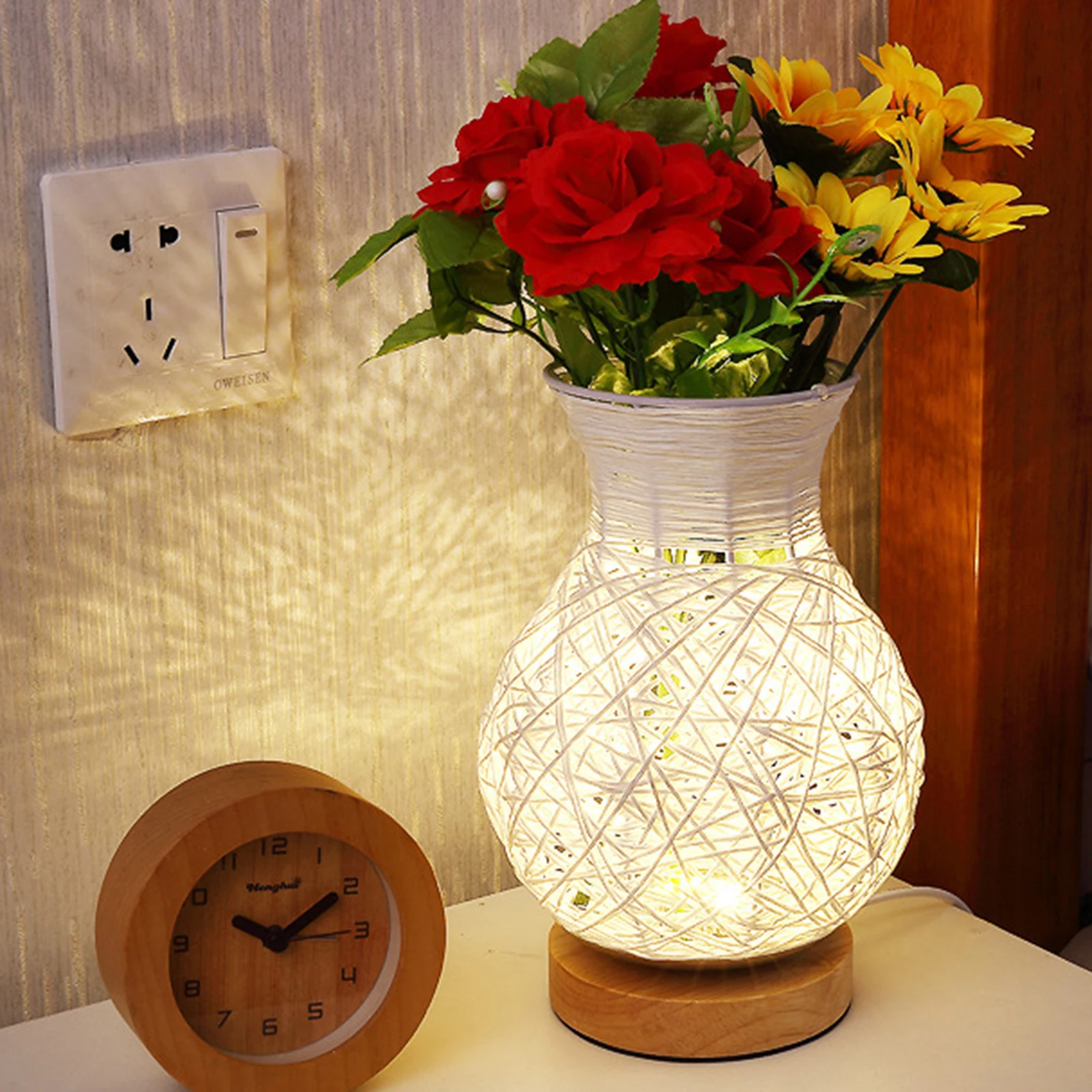 Vase Lights Creative USB Lamp Home High Quality Room Flower Charging ...