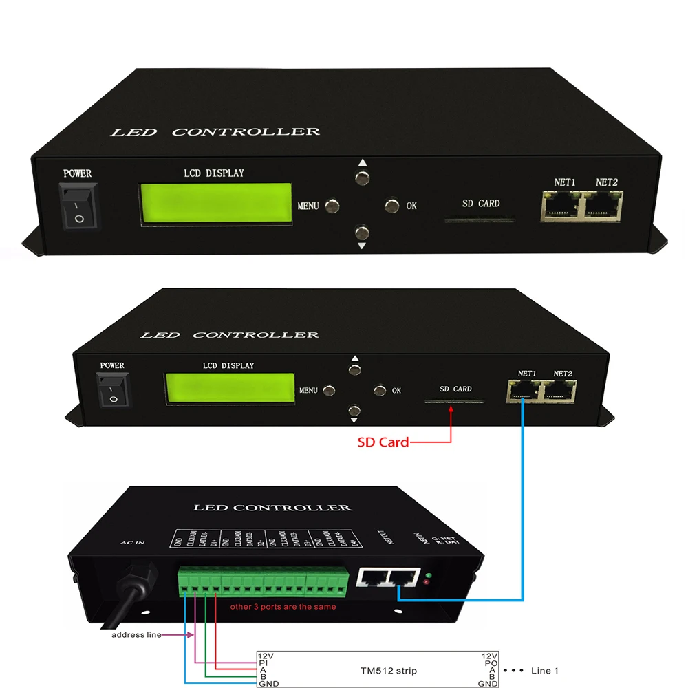 Led Power Synchronization Master Controller Led Pixel Controller Employ ...