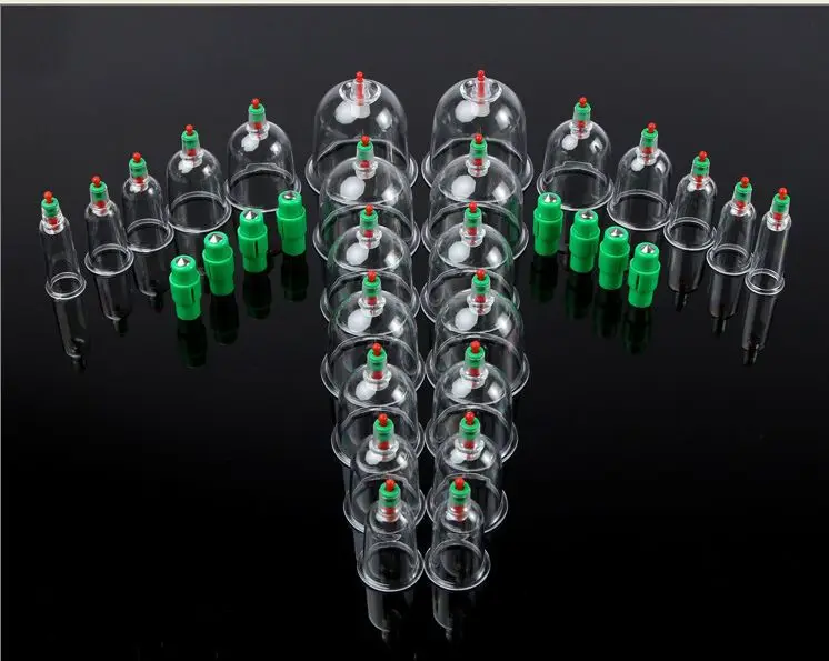 Chinese Medical cupping 24 Cups Set Kit+8 magnets Point Health Massage ...