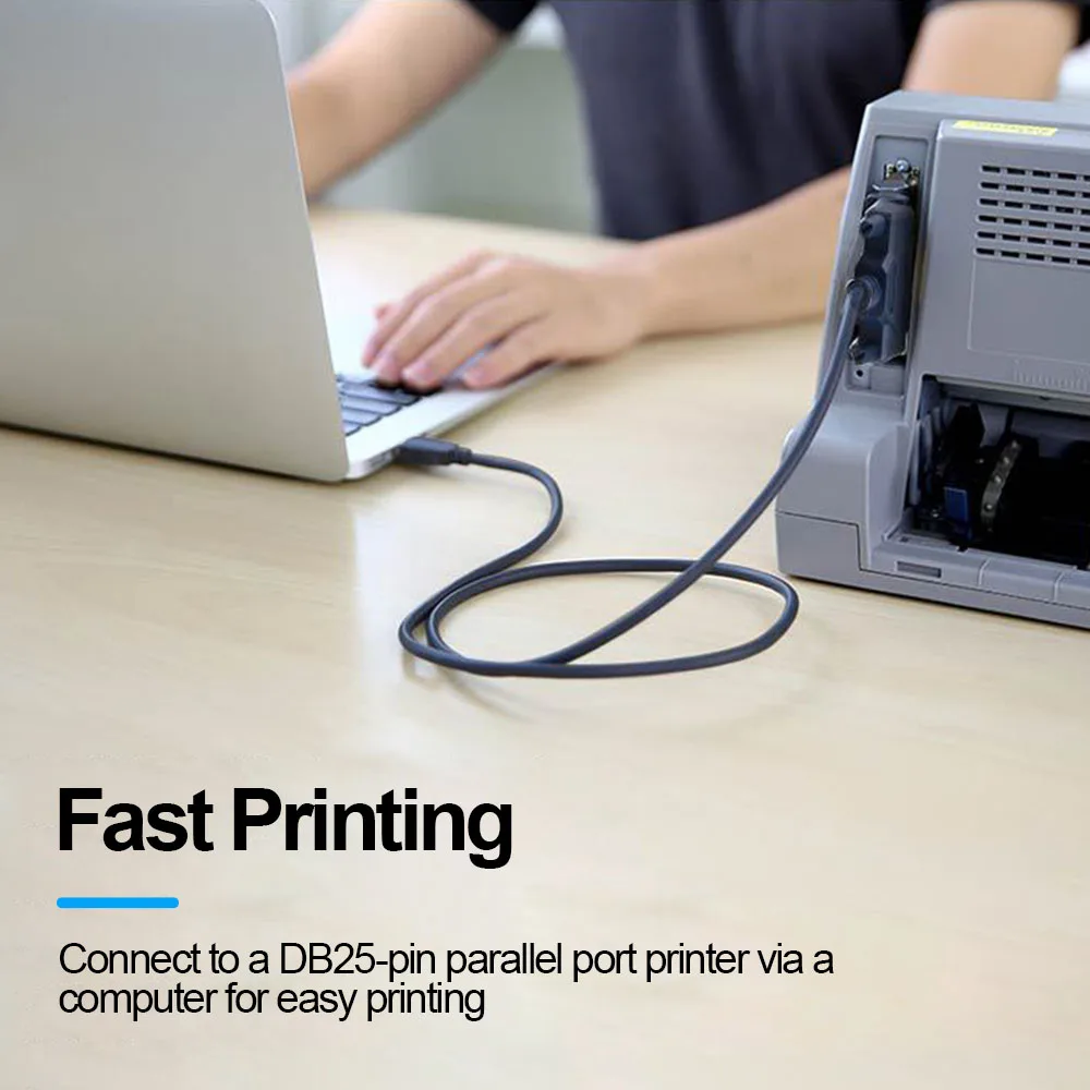 1.2m USB To DB25 Female Port Printer Cable Converter LPT Cable 25 Pin ...