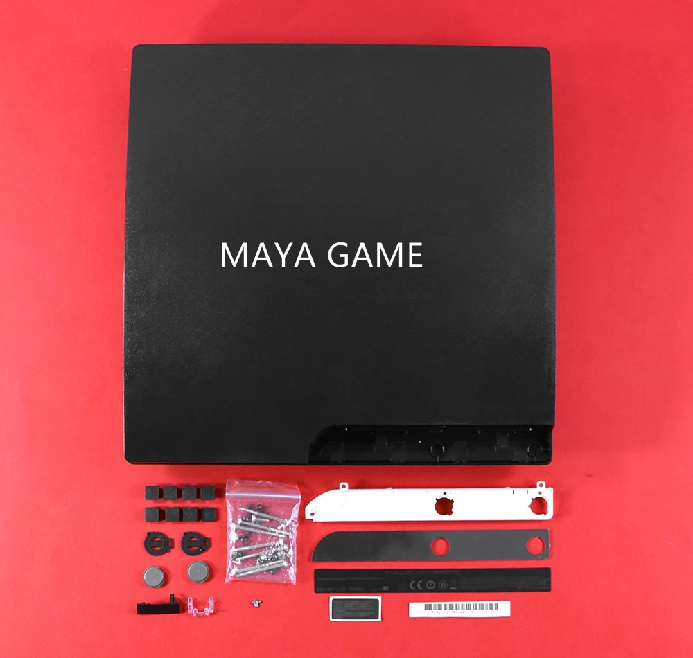 For Playstation 3 Ps3 Slim High Quality Black Full Housing Shell Case ...
