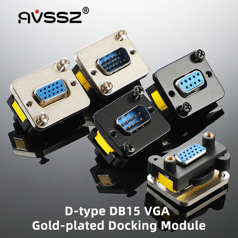 AVSSZ DB15 VGA Male Female Adapter Lockable Plug 15 Pin Signals ...