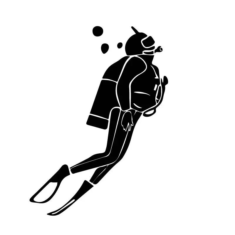 Diving Deep Sea Adventure Pattern Car Sticker Car Window Decoration ...