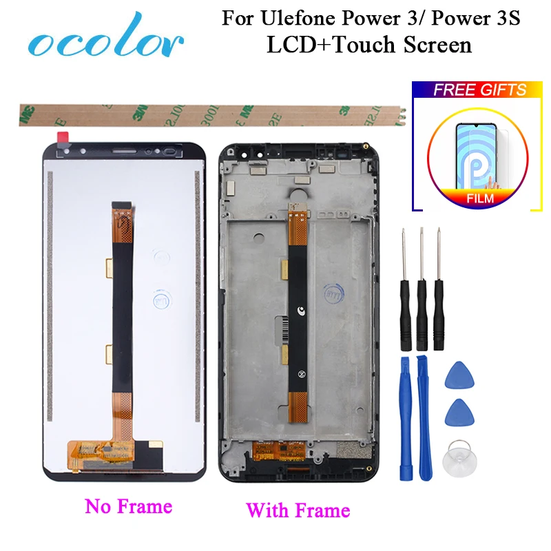 Ocolor pantalla táctil LCD para Ulefone Power 3S, montaje de ...