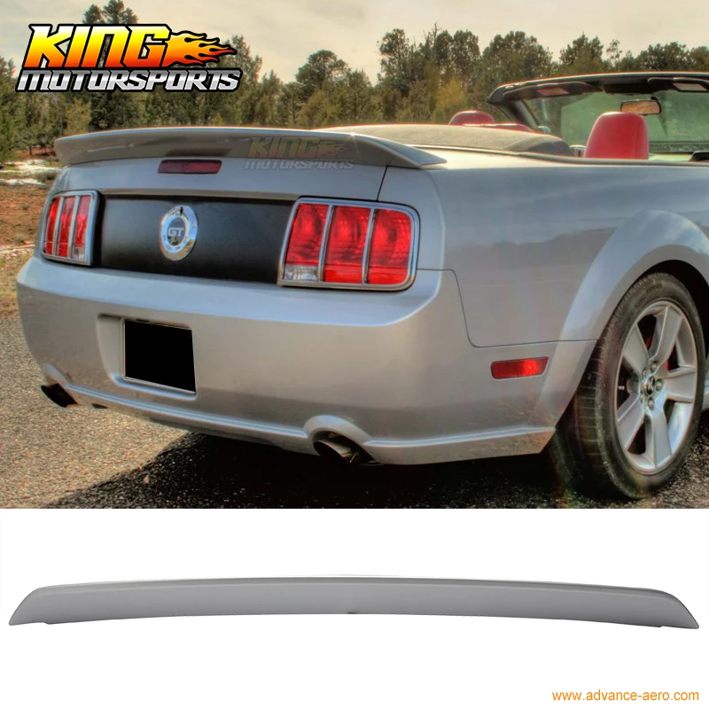 Fit For 05 06 07 08 09 Ford Mustang Trunk Spoiler Painted Satin Silver ...