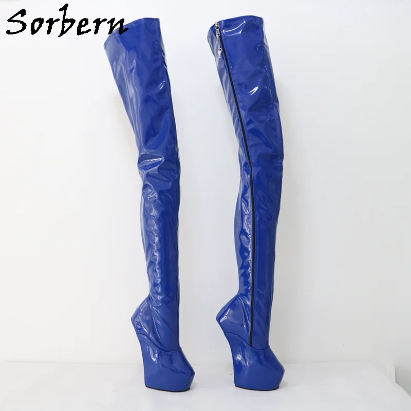 Sorbern-Lockable-Zipper-Long-Boots-Crotch-Thigh-High-Women-Thick ...