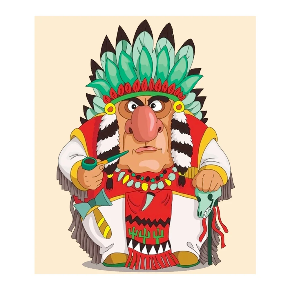 Cartoon Native American Chief