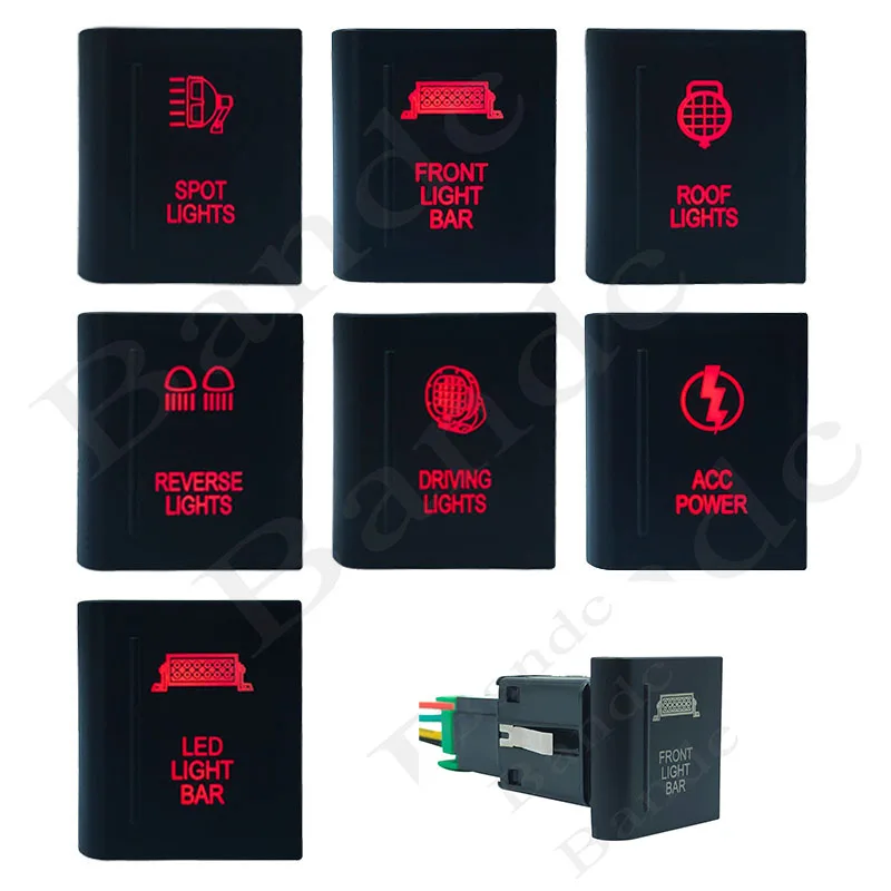 1-Pc-3Amp-12V-Car-Push-Button-Switch-On-Off-Dual-RED-Led-for-VW ...