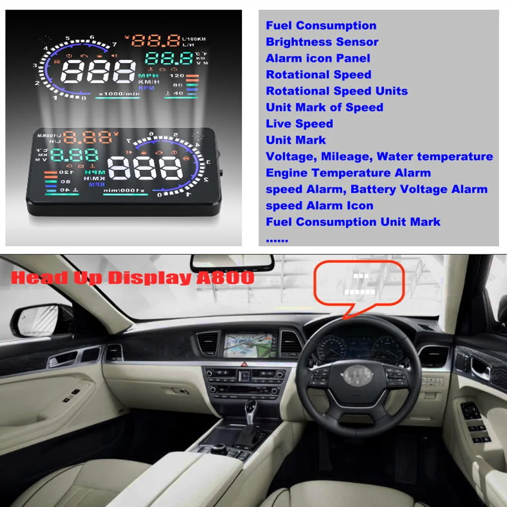 Car HUD Safe Head Up Display For Hyundai Genesis 2012 2013 2014 2015 ...