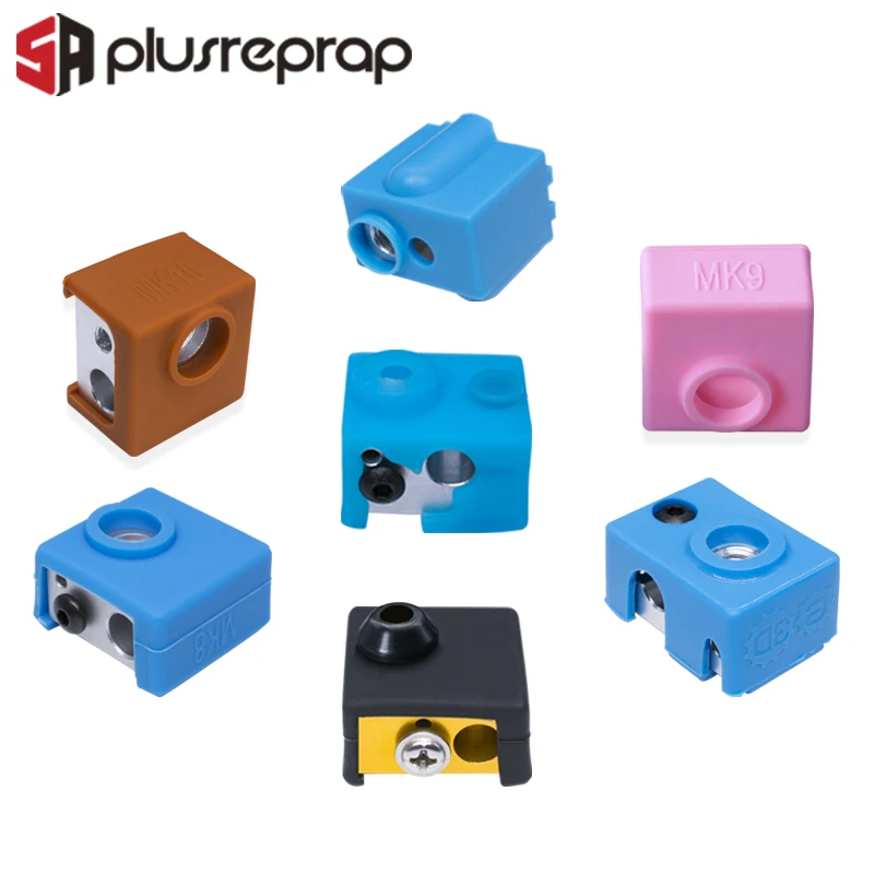 High quality 3D Printer MK7 MK8 V5 V6 Volcano Heat block/silicone ...
