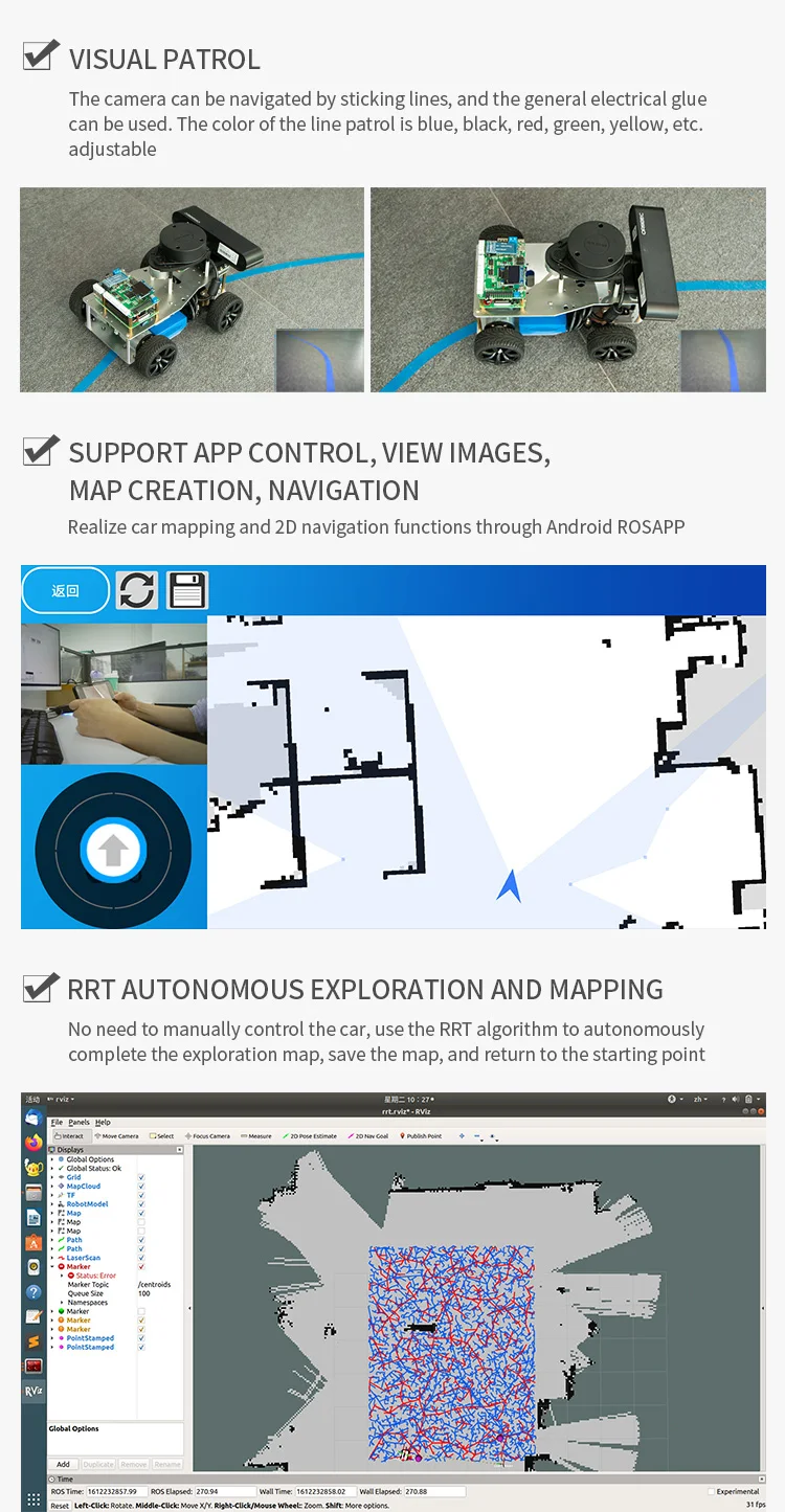 Raspberry Pi ROS Robot Car - ROS Educational Robot, Provide Raspberry ...