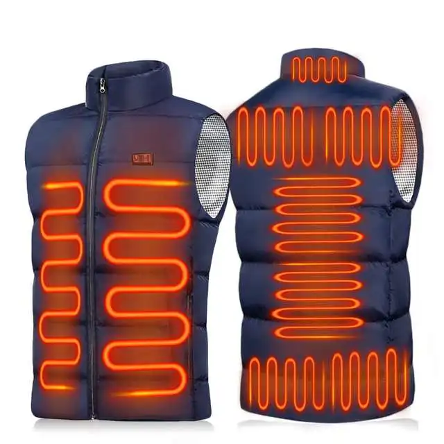 Men Autumn Winter Smart Heating Cotton Vest Usb Infrared Electric Women ...