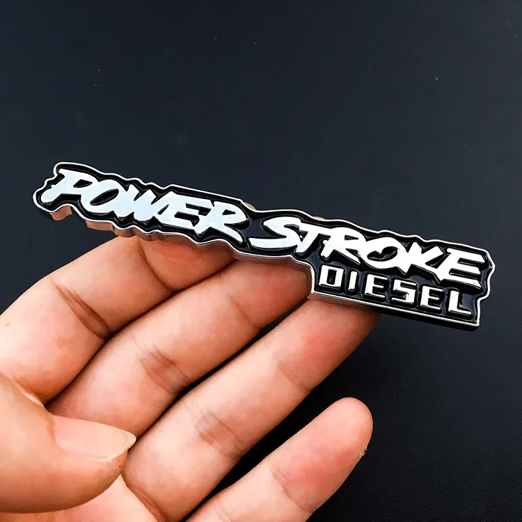 3D Metal Power Stroke V8 Emblem Sticker Car Trunk Badge Grille Decal ...