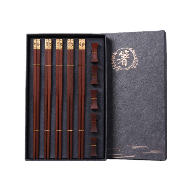 5-pairs-Chinese-Chopsticks-High-Quality-Premium-Natural-Red-SandalWood ...