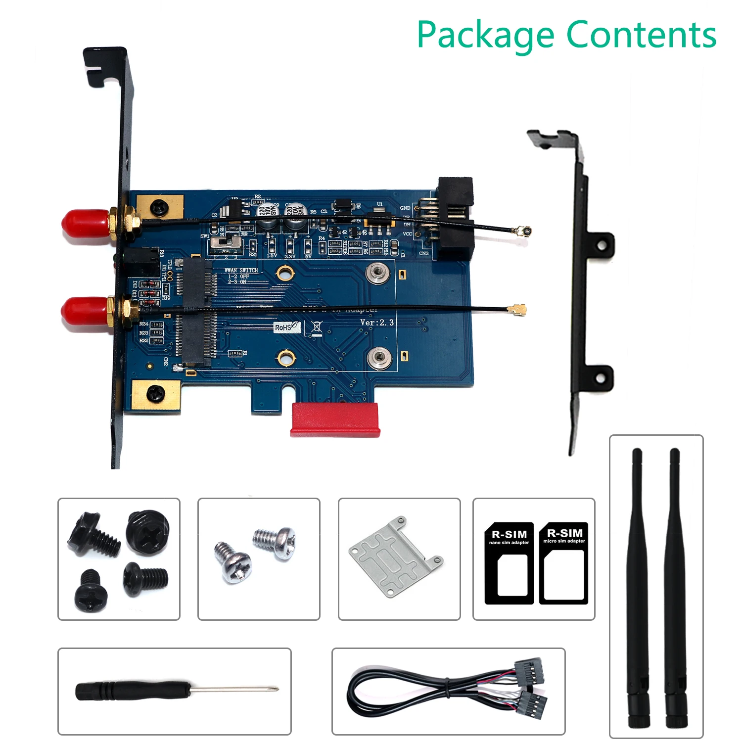 US$ 12.59 ~ US$ 13.99 - XT-XINTE PCI-E WiFi Adapter PCIE Wifi Bluetooth Adapter Mini PCI Express ...