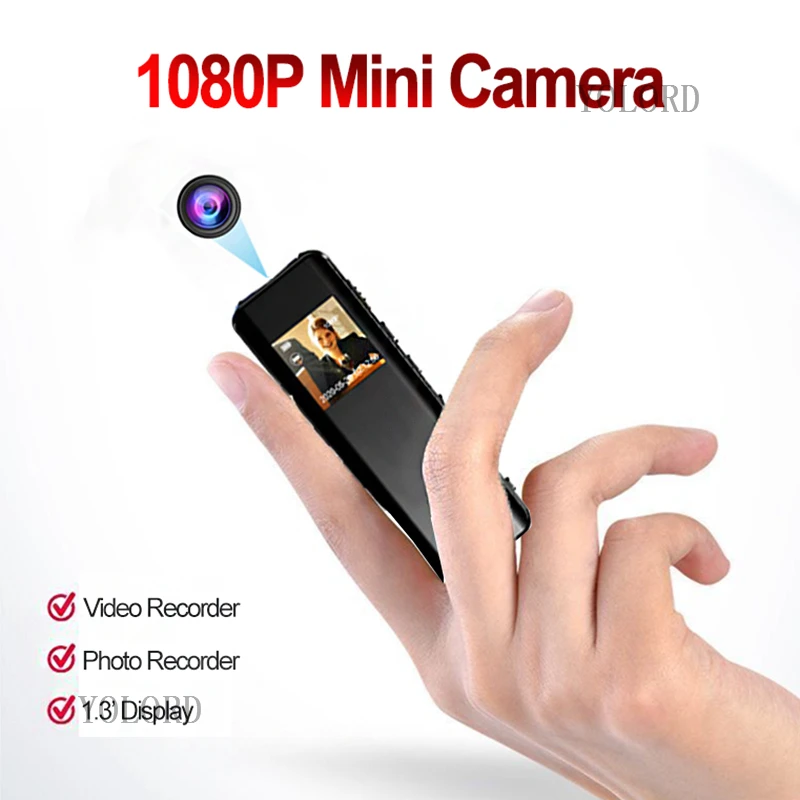Mini câmera com tela colorida, câmera dv dvr portátil, hd de bolso ...