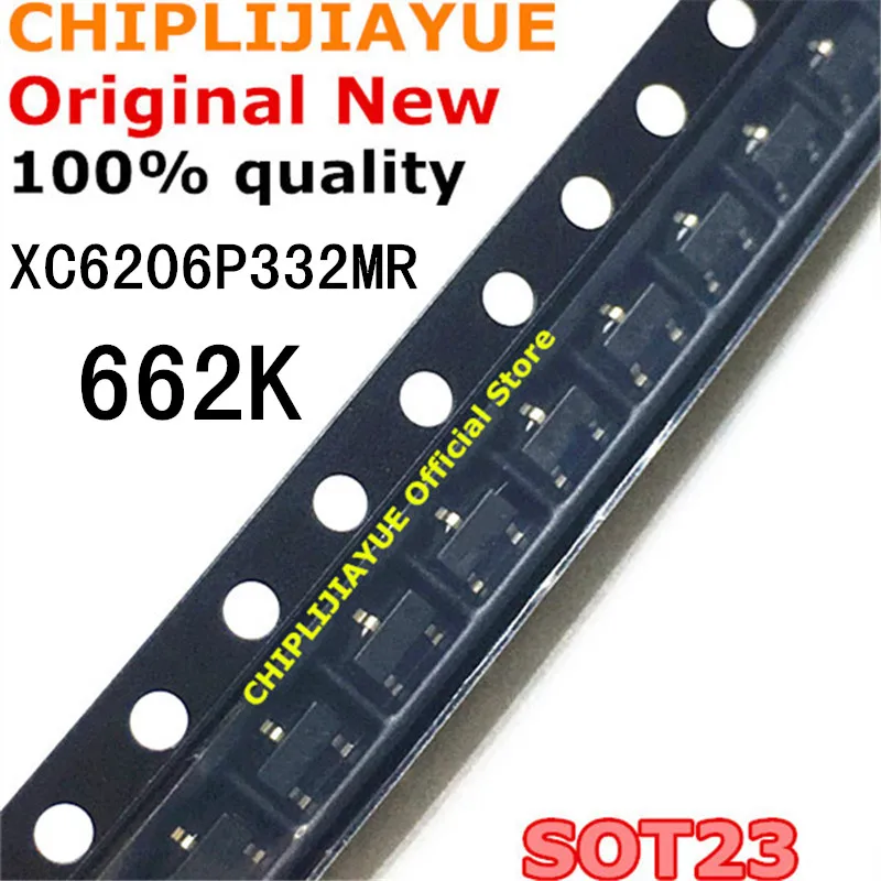 50 100個XC6206P332MR sot 23 sot XC6206P332 SOT23 XC6206 smd (662k) 3.3v ...