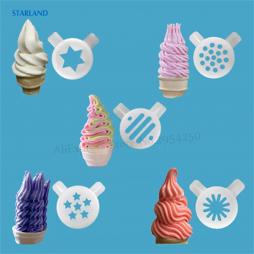 5Pcs-Ice-Cream-Machine-Magic-Nozzles-Soft-Ice-Cream-Modeling-Caps-Ice ...