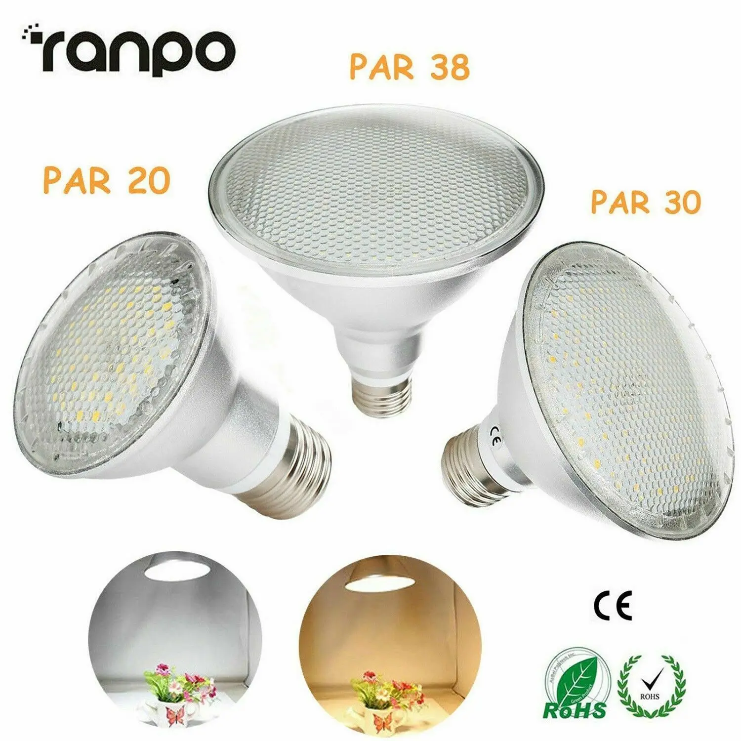 PAR20 PAR30 PAR38 COB LED Downlights 15W 25W 30W Energy Save Lamp AC 85 ...