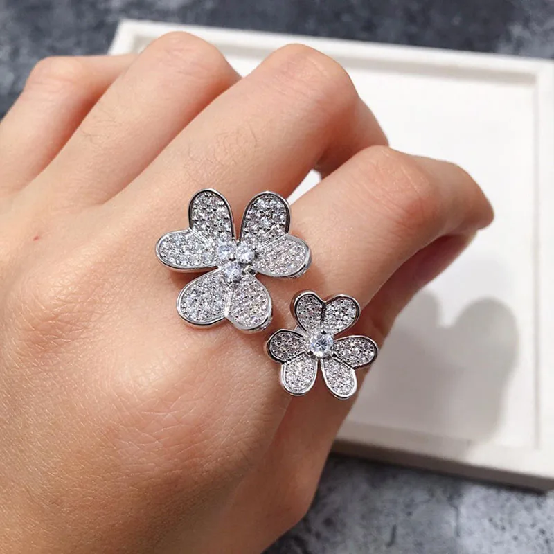 Anillo de plata de primera calidad para mujer, sortija ajustable con ...