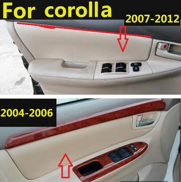 4PCS-Microfiber-Front-Rear-Door-Panel-Leather-Cover-For-Toyota-Corolla ...