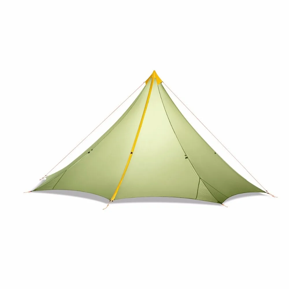 Knot 860g Ultralight Camping Rodless Pyramid Tent 4-8 Person Large Tarp ...