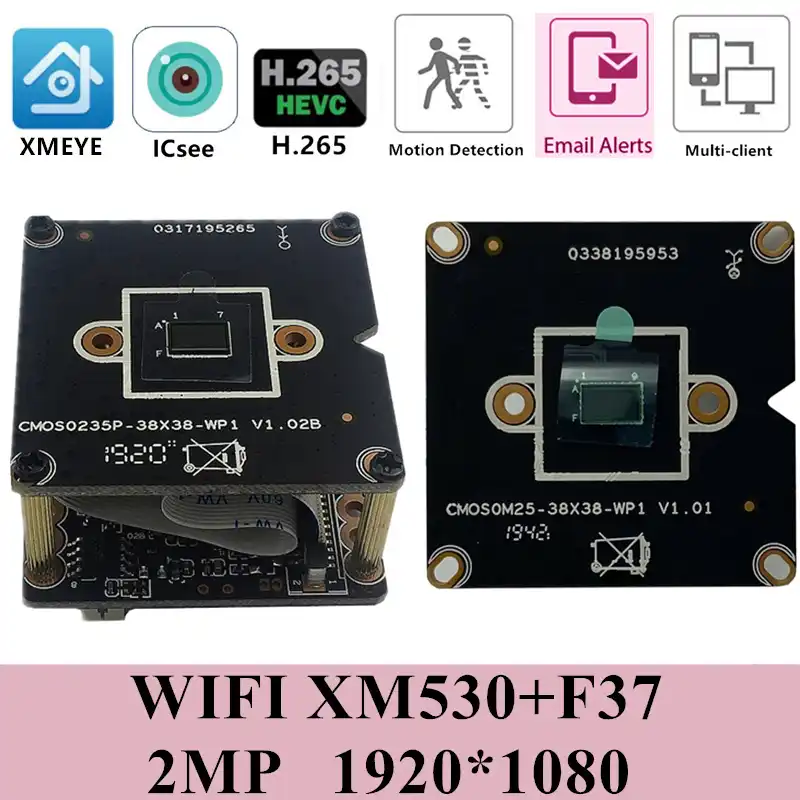 XM530+F37 IP Camera Module Board M12 Lens 2MP 1080P H.265 IRC 1920*1080 ...