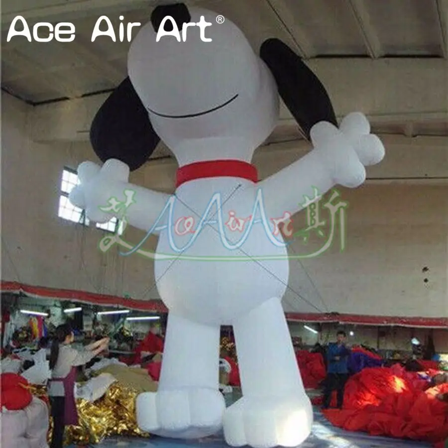 Customized Standing inflatable animal model White Inflatable Dog ...