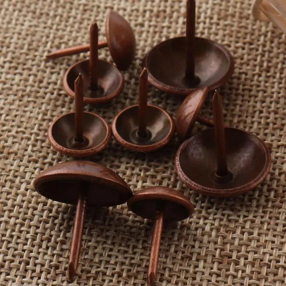 50 Pcs Upholstery Tacks,11mm/16mm Copper Nailhead Tacks Rivets Nails ...