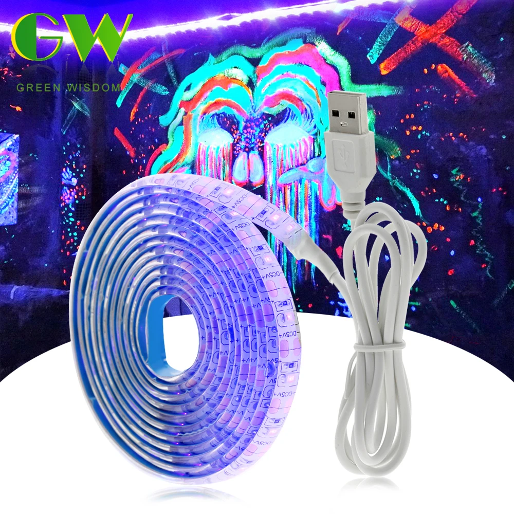 UV-LED-Strip-Light-0-5M-1M-2M-DC5V-USB-LED-Ribbon-Ultraviolet-Backlight ...