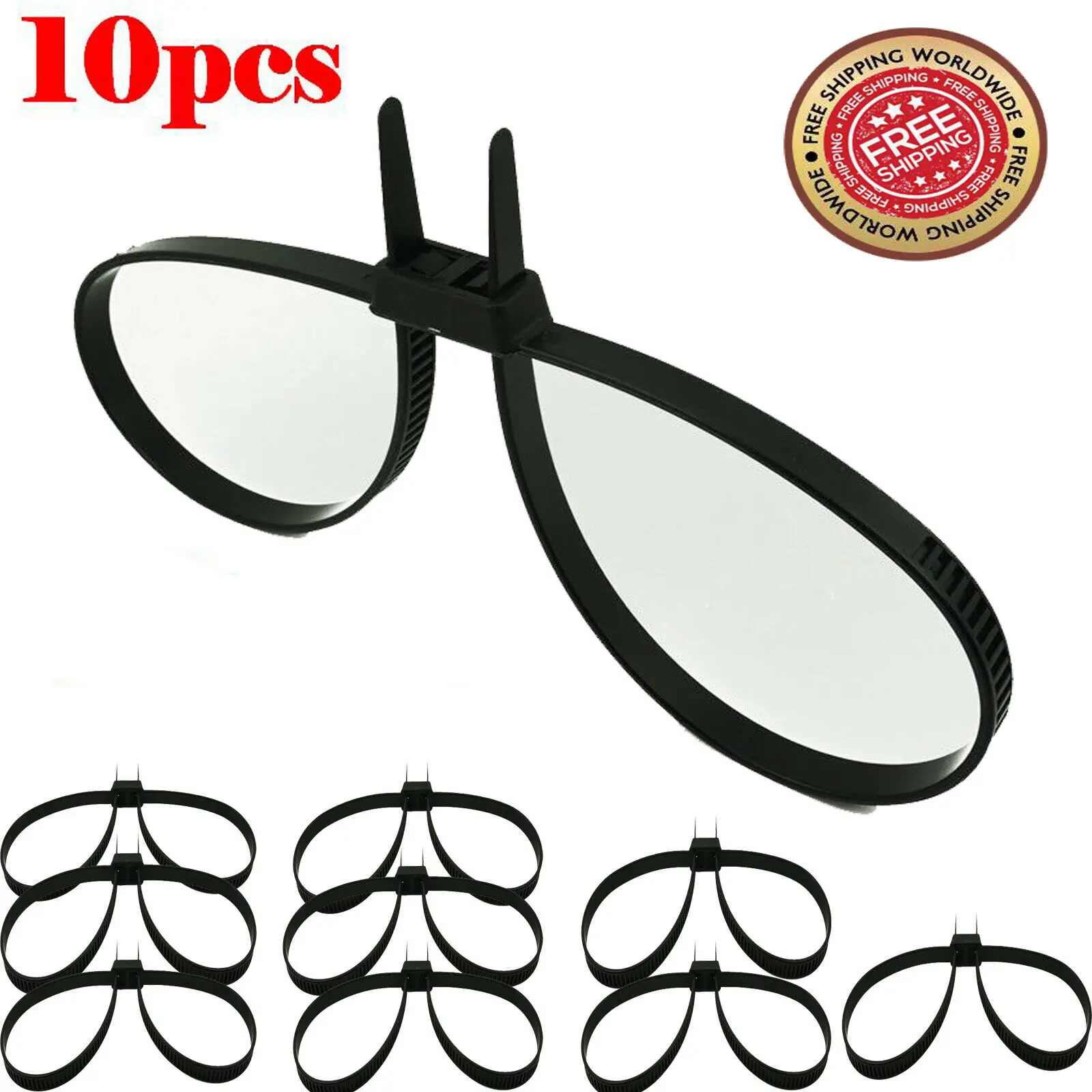 10x-Double-Lock-Restraint-Zip-Tie-Handcuffs-Disposable-Police-Tactical ...