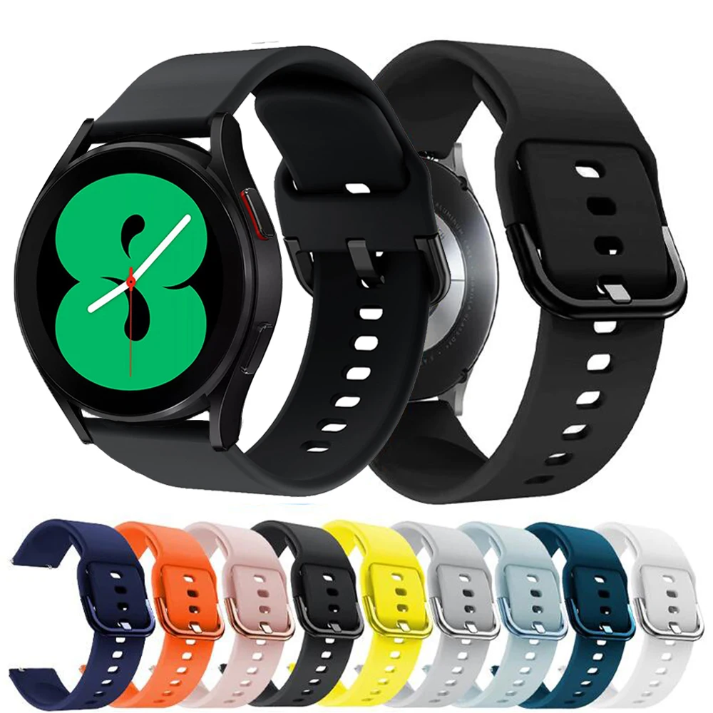 Silicone Sport Watch Band For Samsung Galaxy Watch Active 2 Watch4 40 ...
