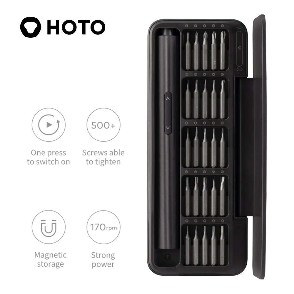 HOTO Precision Screwdriver Kit 25 in 1 Rechargeable Power Screwdriver ...