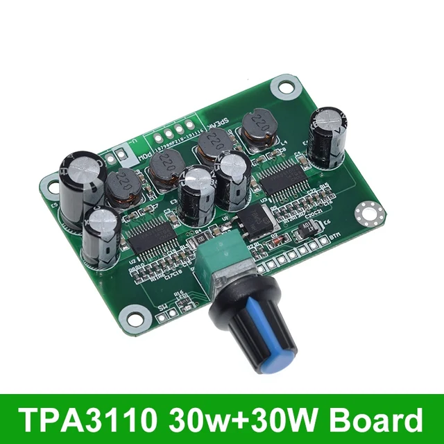 TZT Bluetooth 4.2 TPA3110 30w+30W Digital Stereo Audio Power Amplifier Board Module 12V-24V car ...