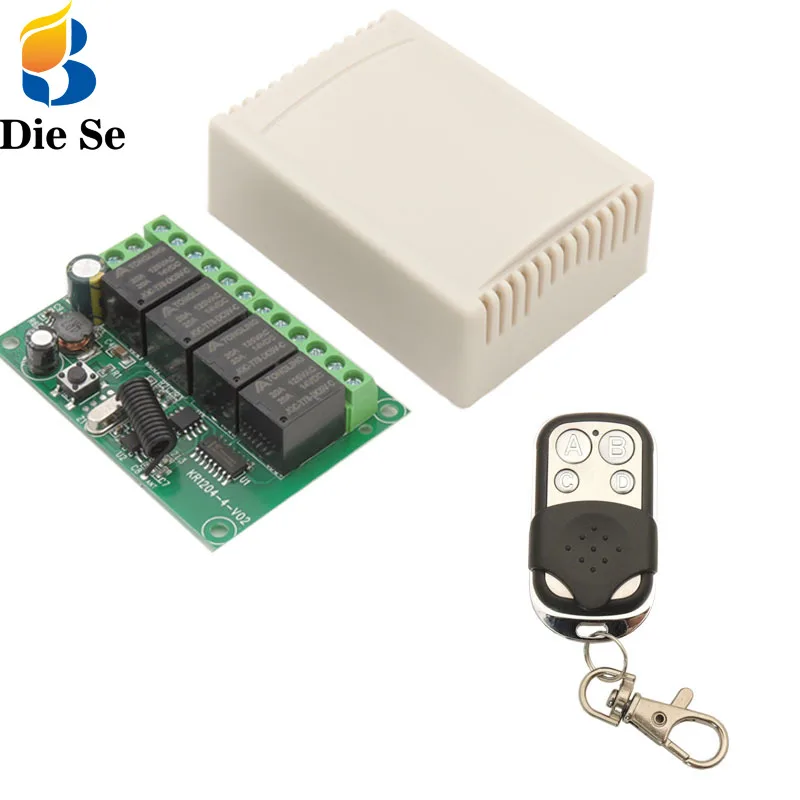Diese Universal Wireless Garage Remote Control Switch Dc 12v 24v 4ch ...
