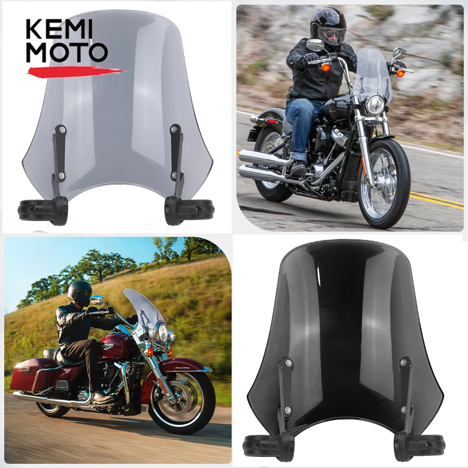 KEMIMOTO-Windscreen-Windshield-Flyscreen-Wind-Shield-Wind-Protector ...