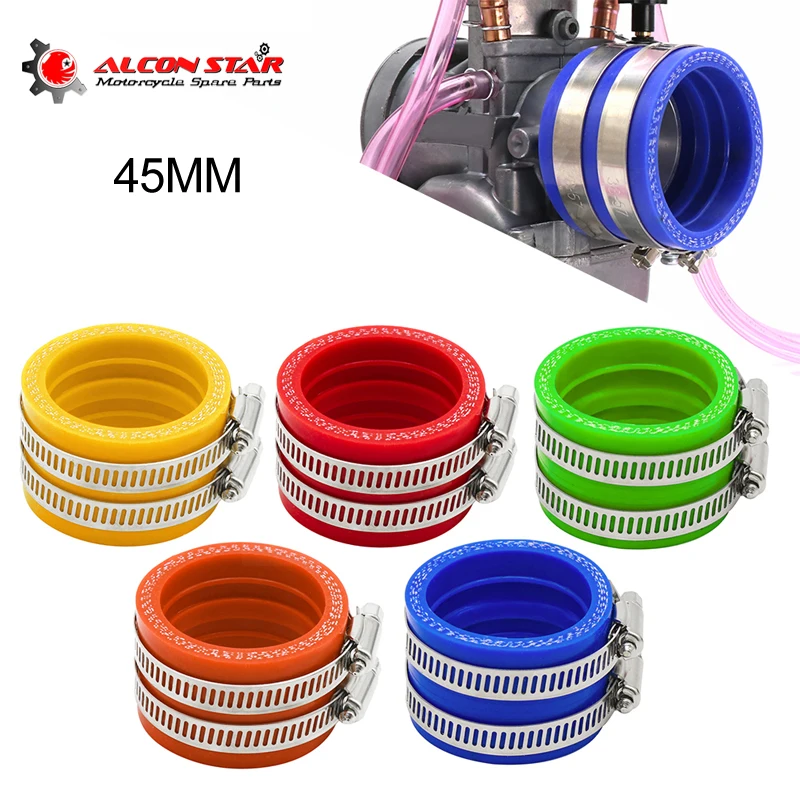 Alconstar- 45mm Motorcycle Carburetor Adapter Intake Pipe For 34 36 38 ...