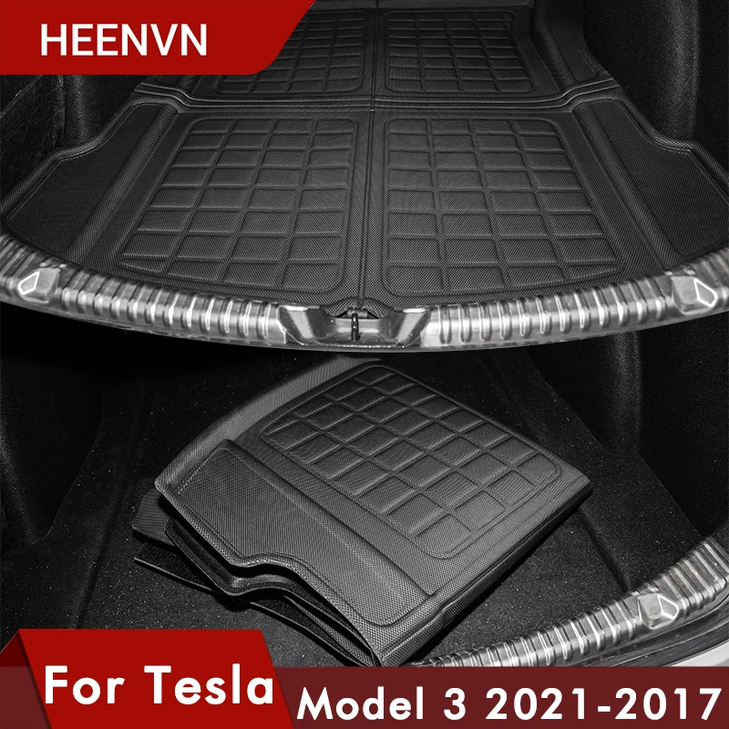 Heenvn-Model3-Car-Trunk-Mat-For-Tesla-Model-3-2022-Accessories-Rear ...