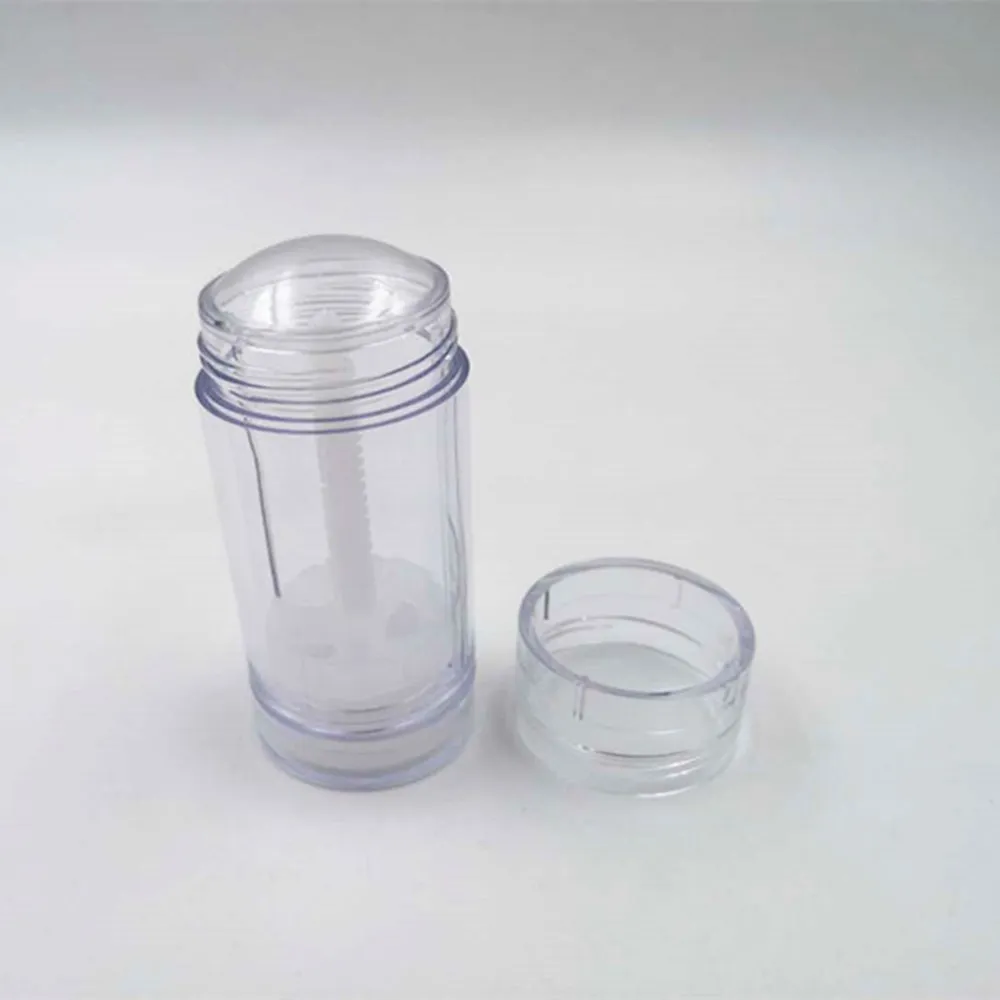 Freeship 젤 빈 원형 플라스틱 투명 탈취제 스틱 용기 15ml 05oz 트위스트 업 튜브 화장품 포장 병 3