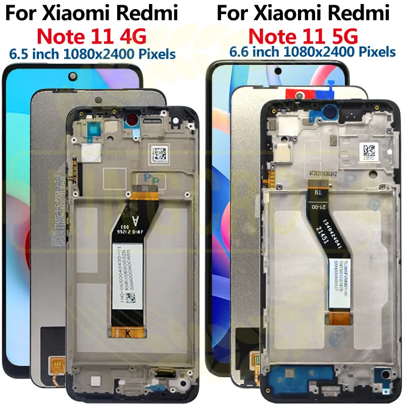 For Xiaomi Redmi Note 11 4G LCD 21121119SC Display Touch Screen Panel Digitizer For Redmi Note ...