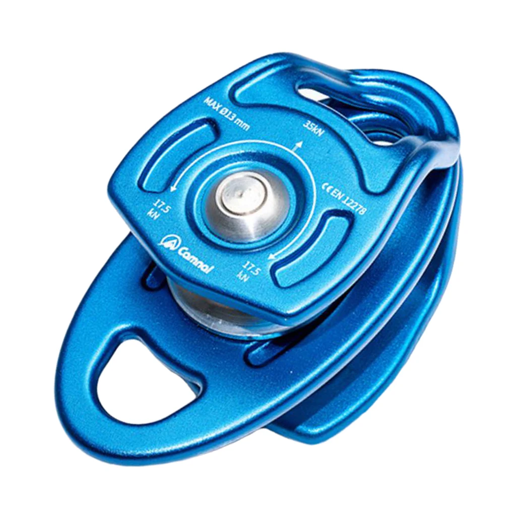 35KN Swing Climbing Double Pulley for Caving Rock Climbing Rappelling ...
