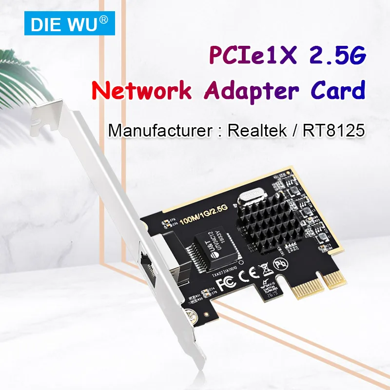 Txa073 realtek/rtl8125 pcie 2.5g lan cartão/jogo ethernet lan cartão ...