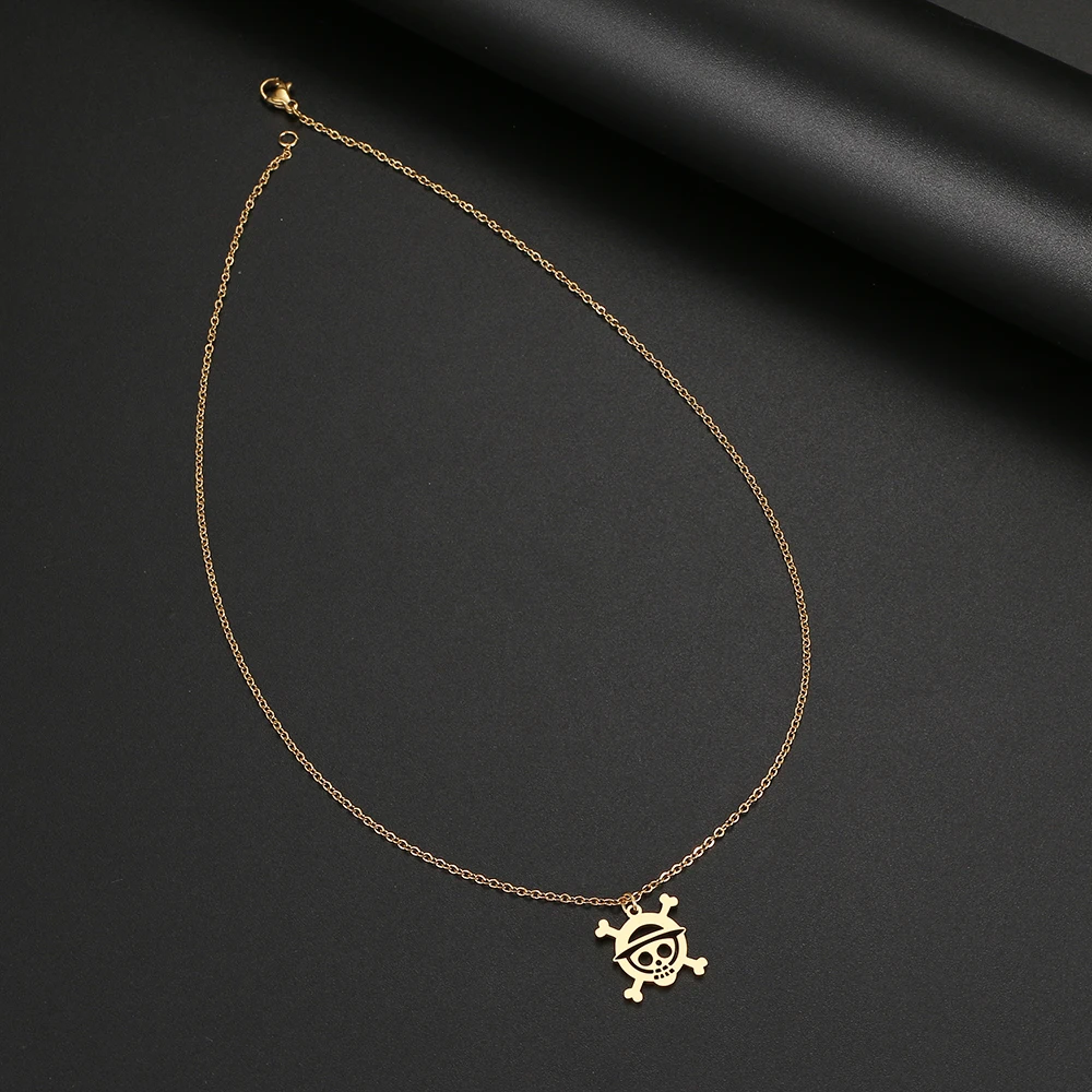 One Piece Stainless Steel Necklaces Skeleton Pirate Pendants Gift | One ...