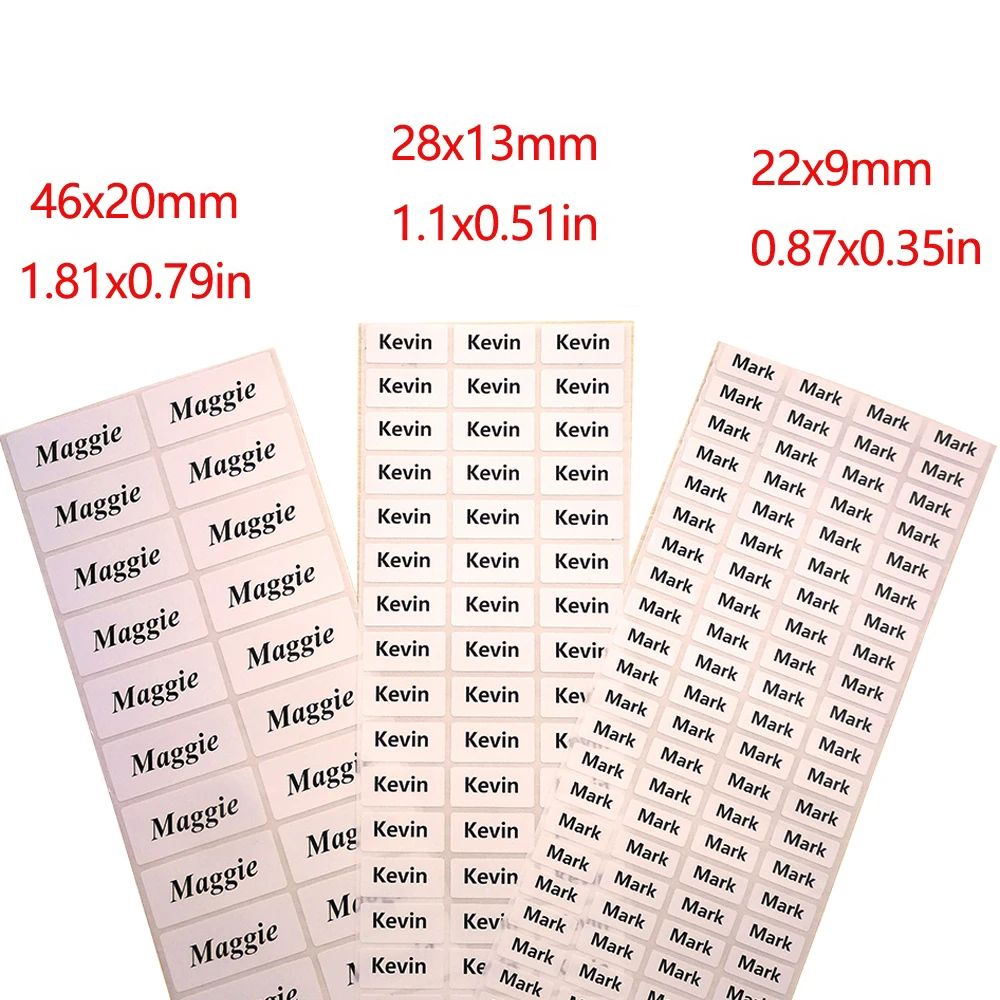 3Size Custom Name Stickers White Waterproof Personal Office Supplies ...