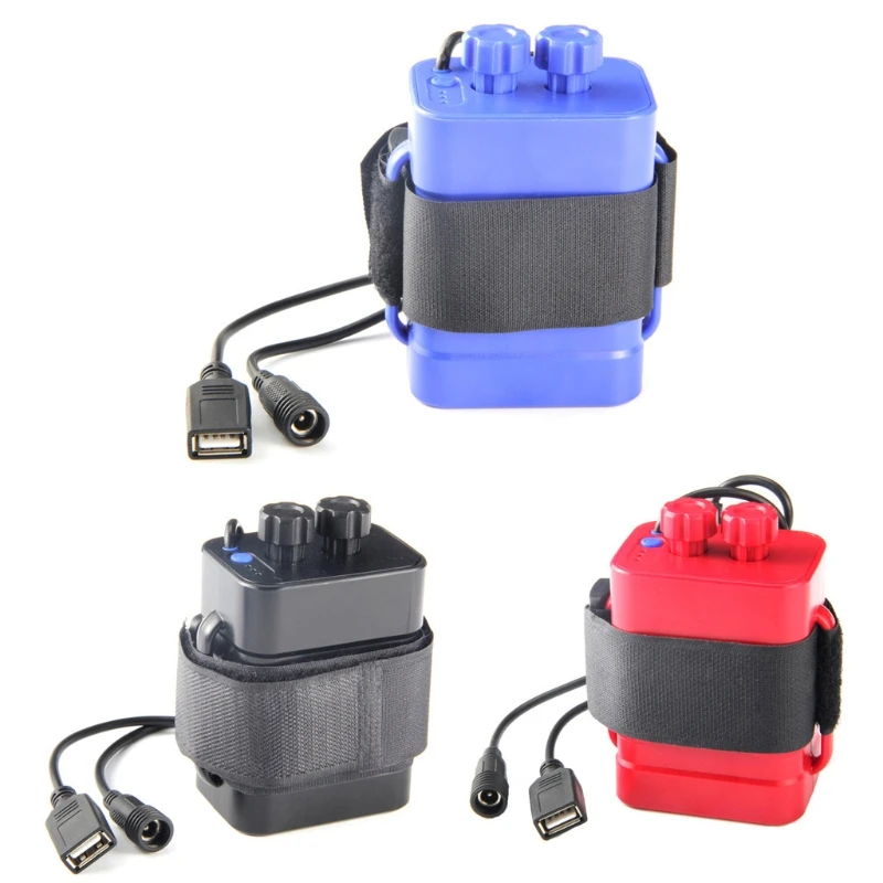 Dc 8.4v Usb 5v 6x 18650 Battery Storage Case Box For Bike Led Light ...