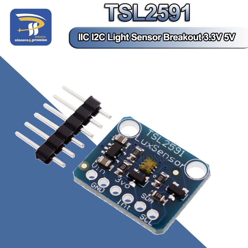TSL2591 IIC I2C Light Sensor Breakout Module High Dynamic Range Digital ...