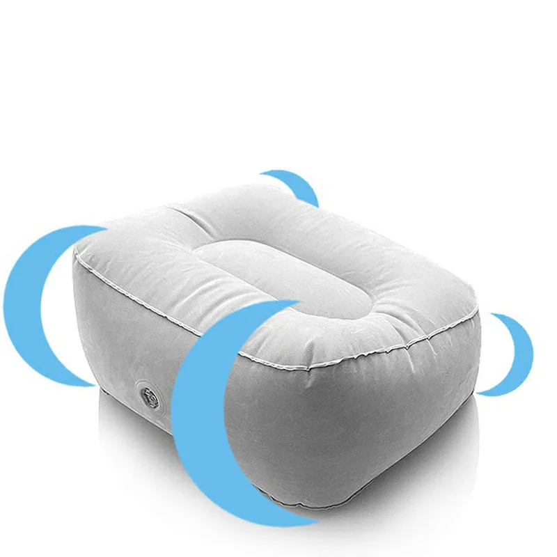 Portable-Inflatable-Foot-Rest-Pillow-Cushion-PVC-Air-Travel-Office-Home ...
