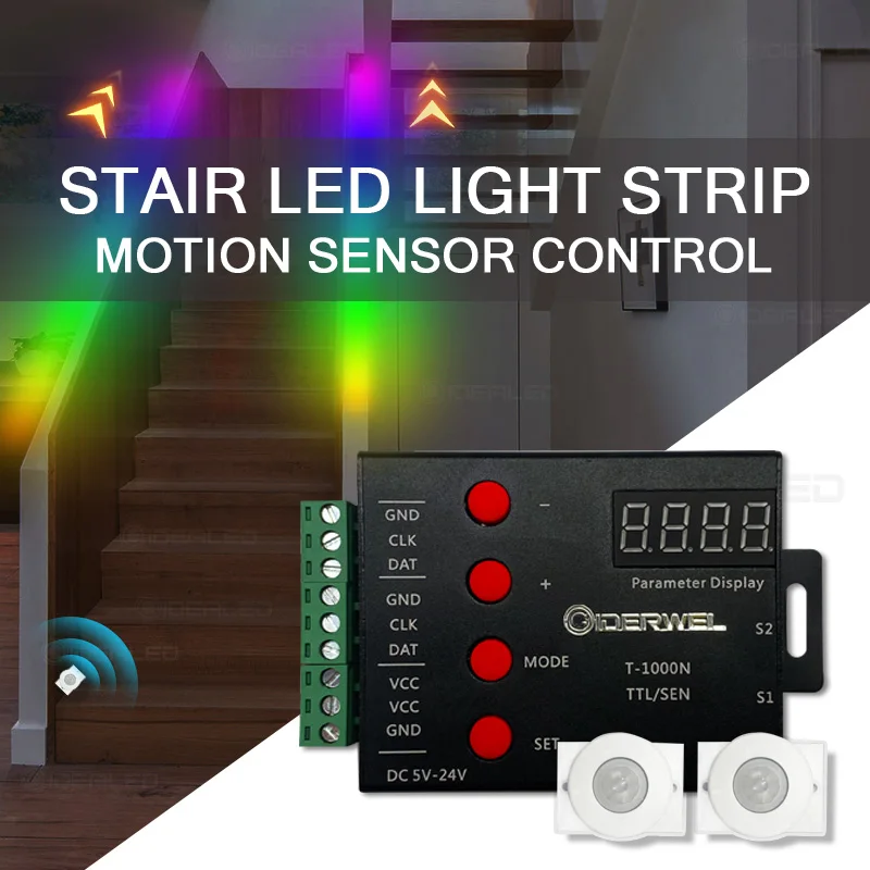 Led Motion Sensor Stair Strip | Motion Sensor Color Strip | Led Strip ...