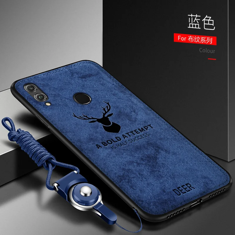 For Huawei Honor 8X 8C Case Soft Silicone+Hard fabric Deer Slim ...